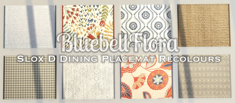 Placemat recolours – Bluebellflora