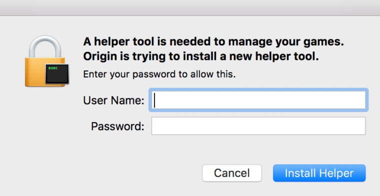 Origin ‘Permission Helper Tool’ error – EA are requesting information – Bluebellflora