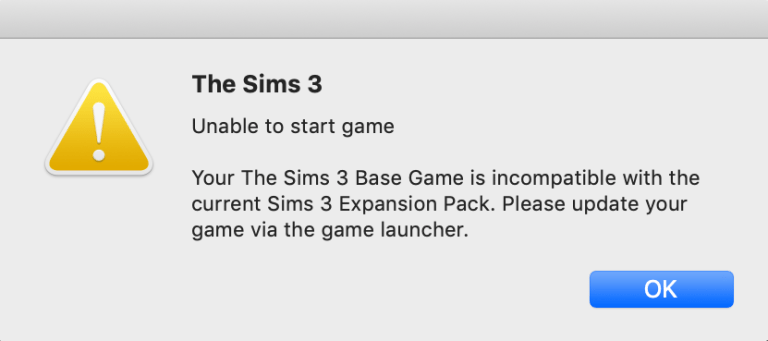 Sims 3 64-bit error – Base game is incompatible with the current Sims 3 ...