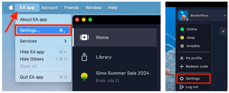 How to change the game installation location in EA App for Mac ...